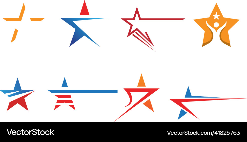 Star logo and symbol icon template Royalty Free Vector Image