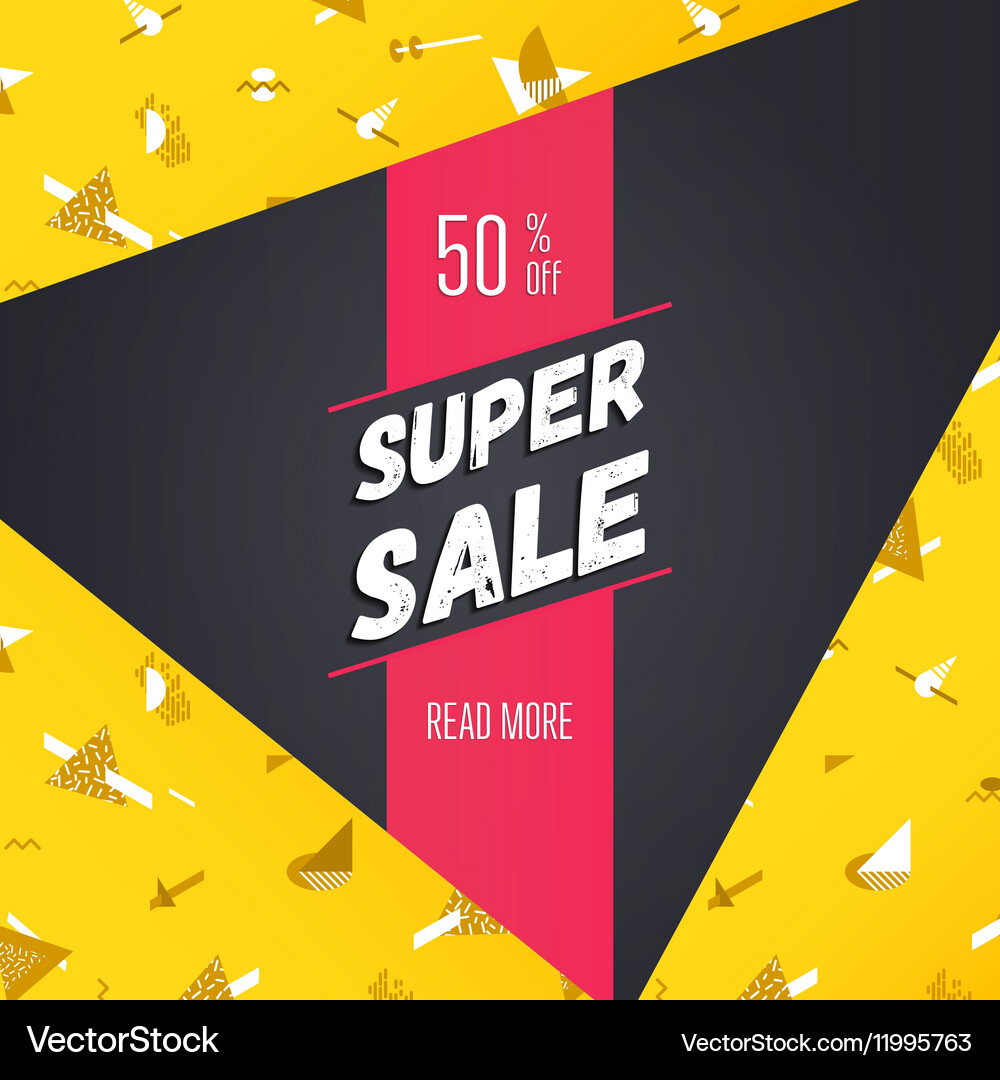 Super sale banner Royalty Free Vector Image - VectorStock