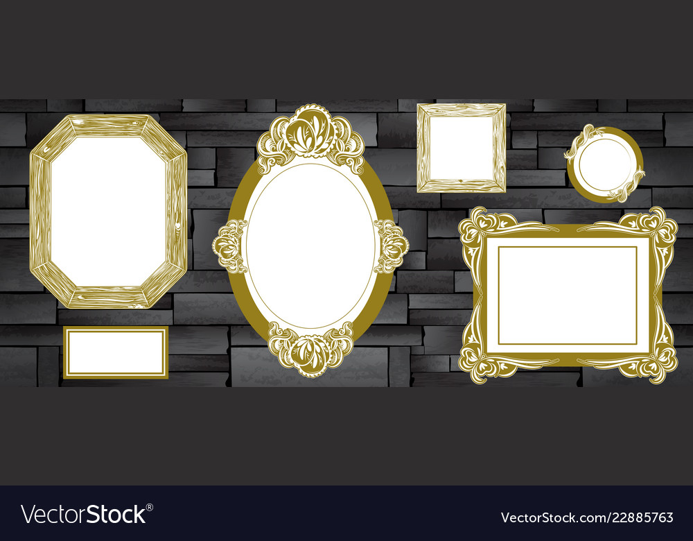 Wall frames Royalty Free Vector Image - VectorStock