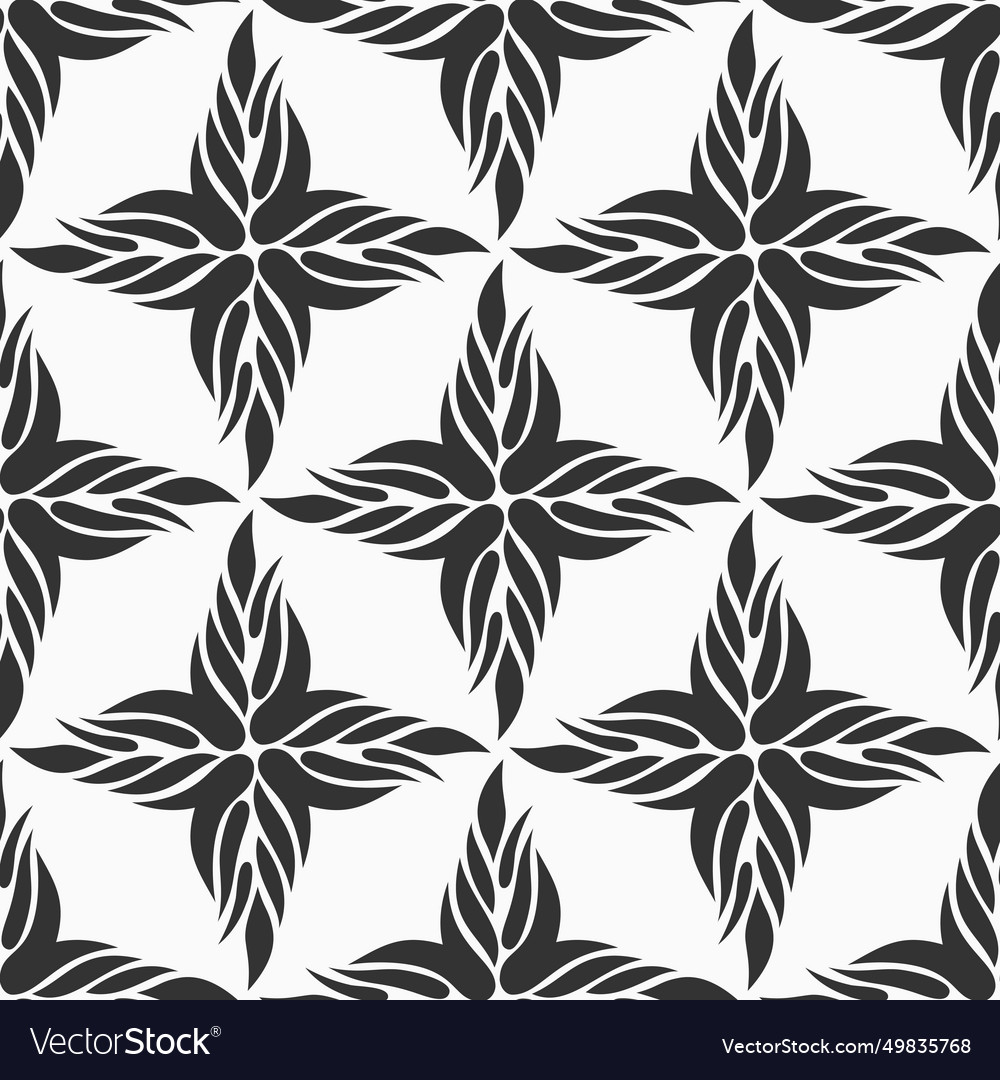 Botanical seamless pattern abstract leaf Vector Image