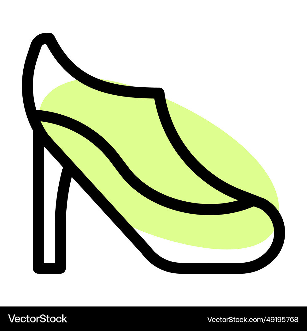 Elegant high heel for ramp walking Royalty Free Vector Image
