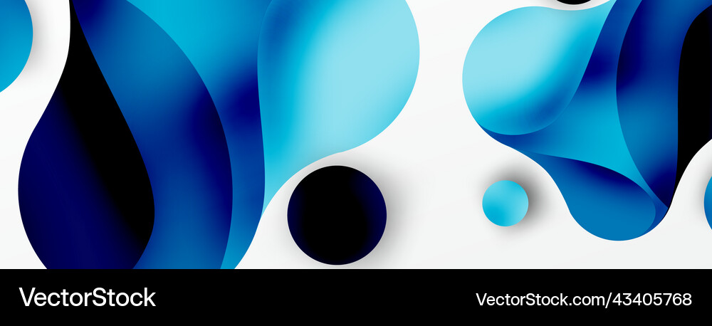 Flowing geometric shapes minimalist abstract Vector Image