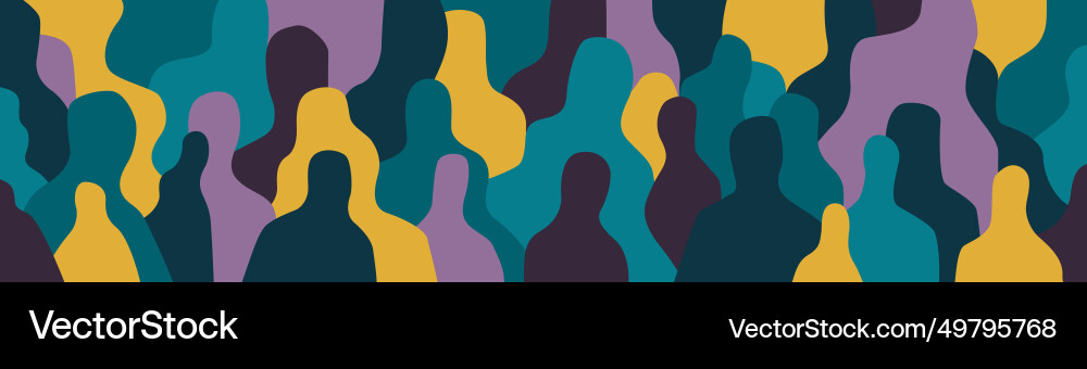 Group of people abstract Royalty Free Vector Image