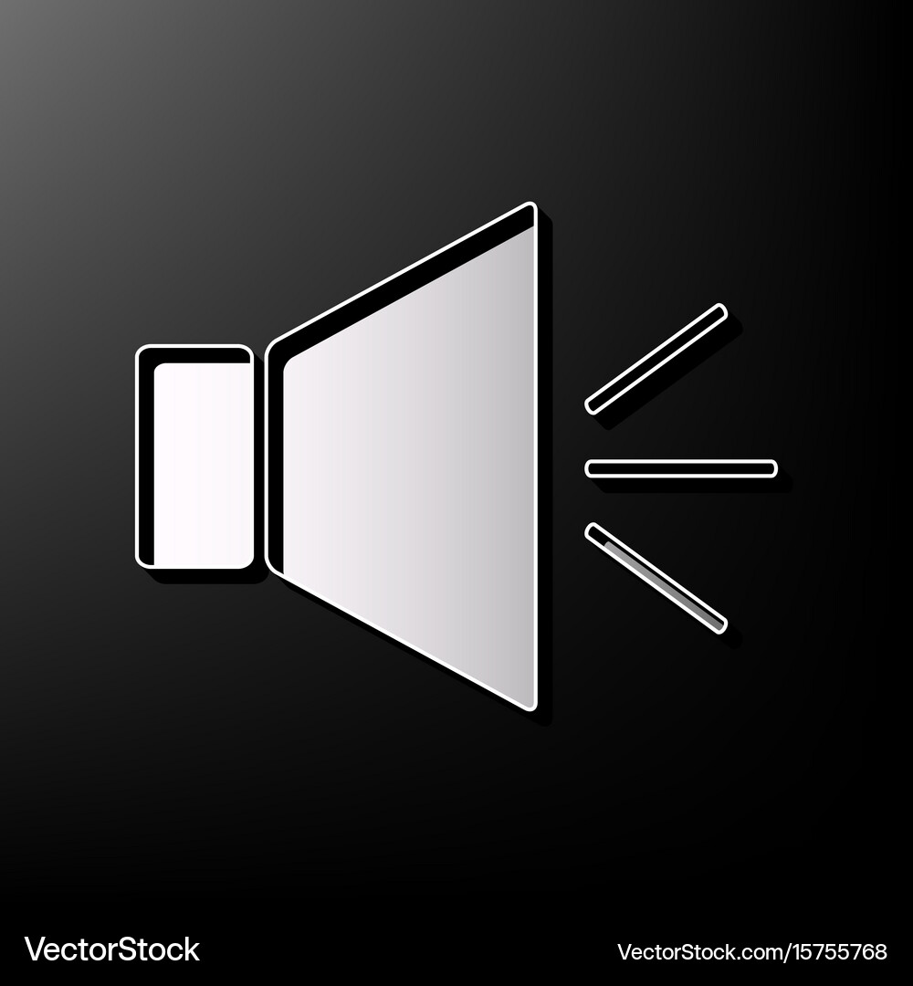 Sound sign with mute mark Royalty Free Vector Image