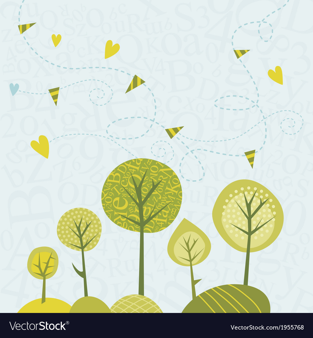 Spring Trees Background Royalty Free Vector Image