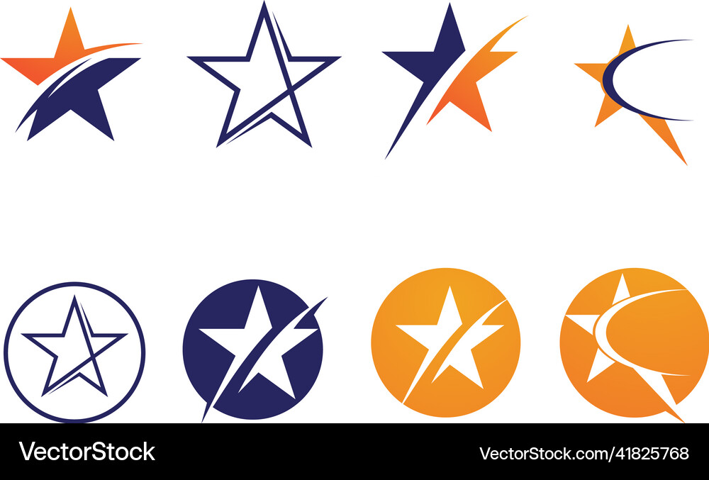 Star logo and symbol icon template Royalty Free Vector Image