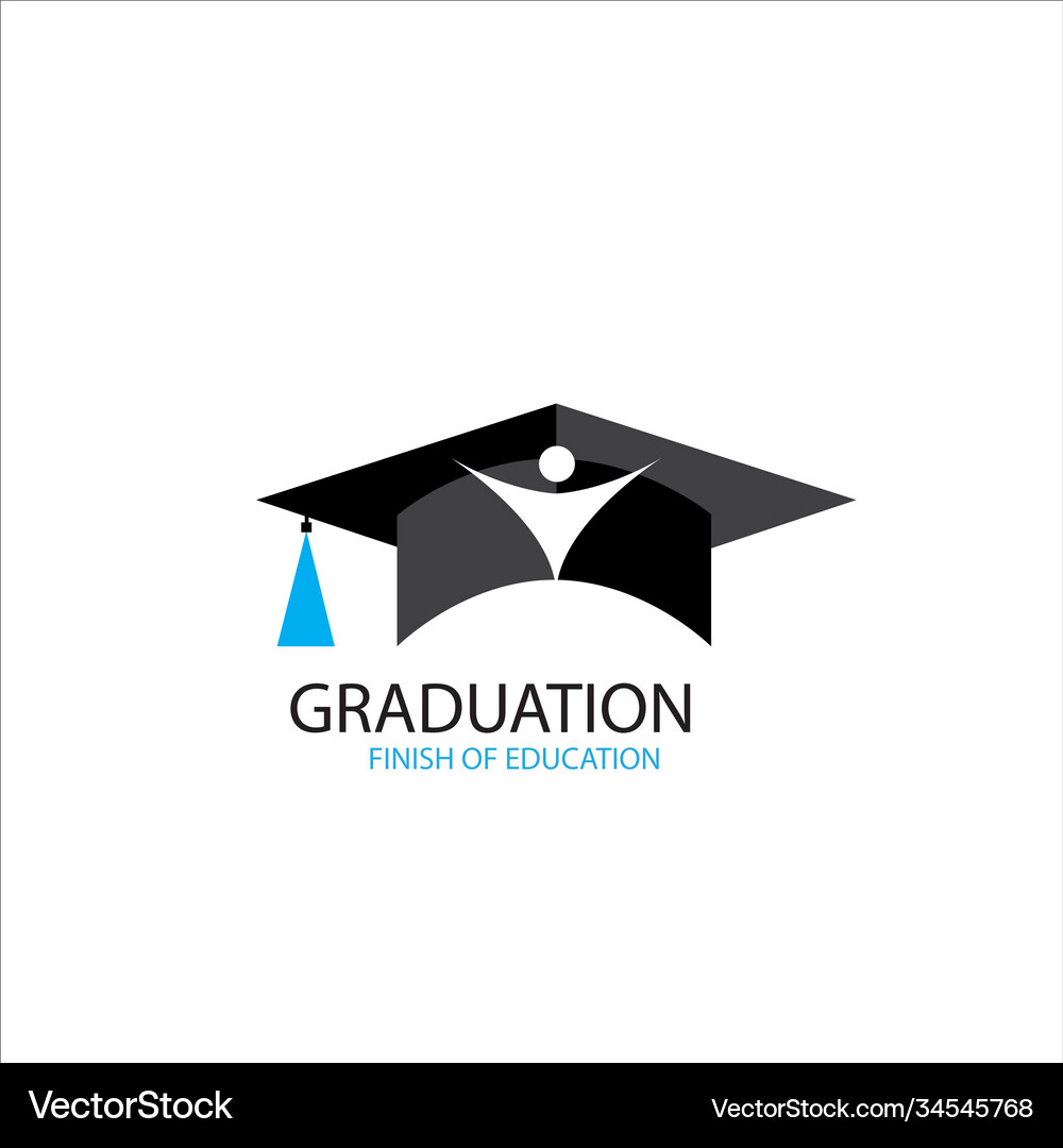 Success graduation day logo designs simple modern Vector Image