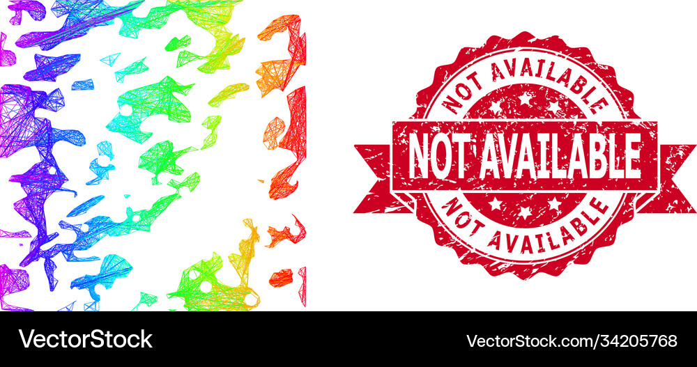Textured not available stamp and lgbt colored Vector Image