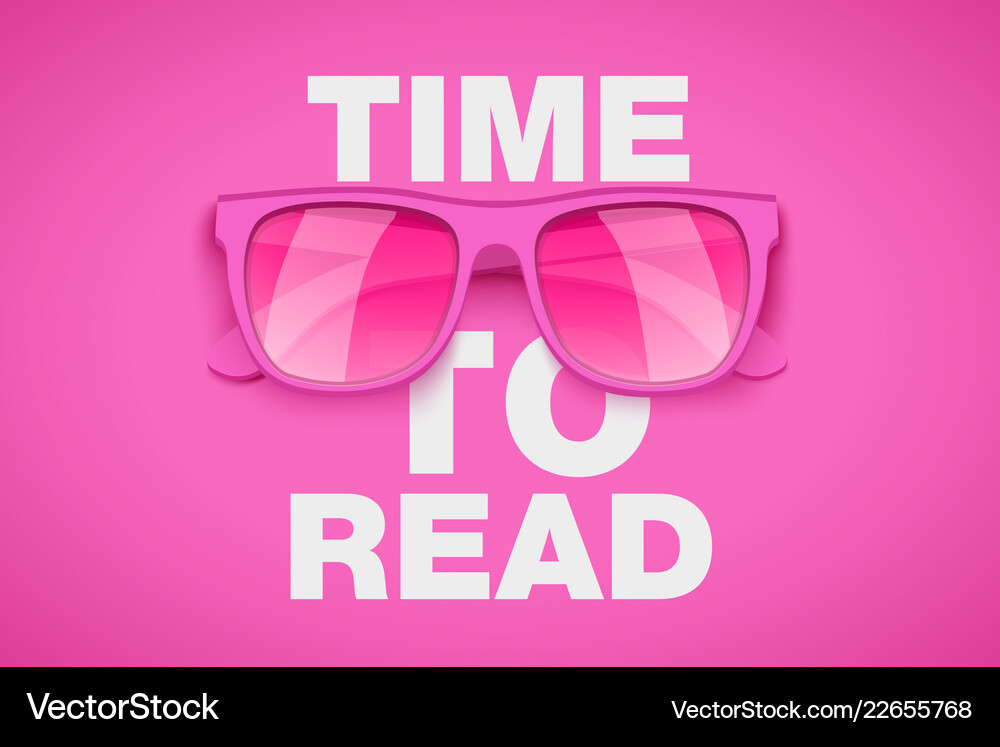 Time to read concept Royalty Free Vector Image