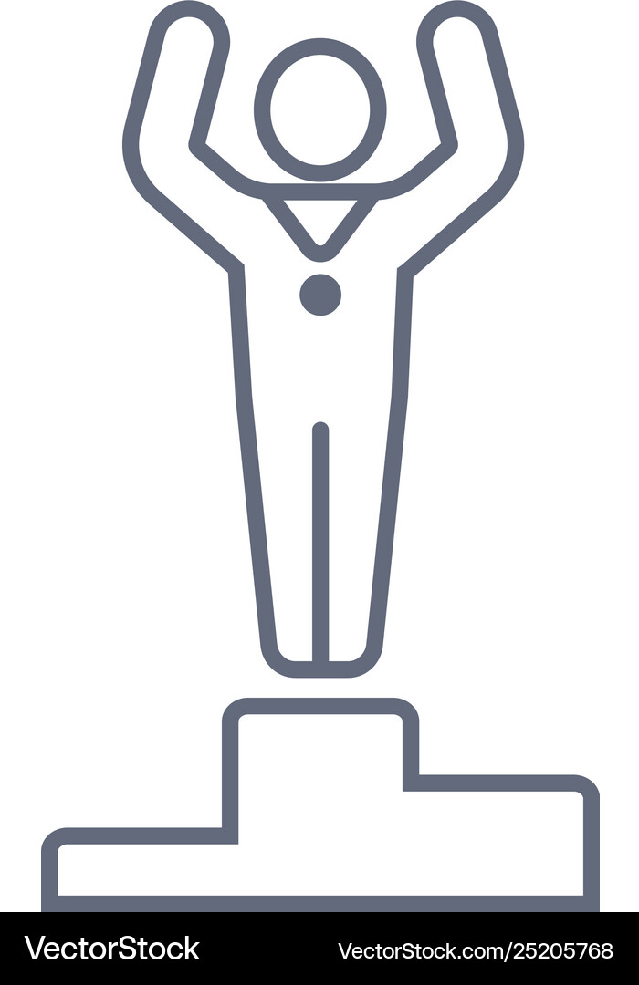 Winners business people icon simple line flat Vector Image