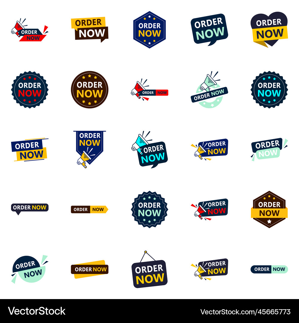 25 impressive order now banners to help you stand Vector Image