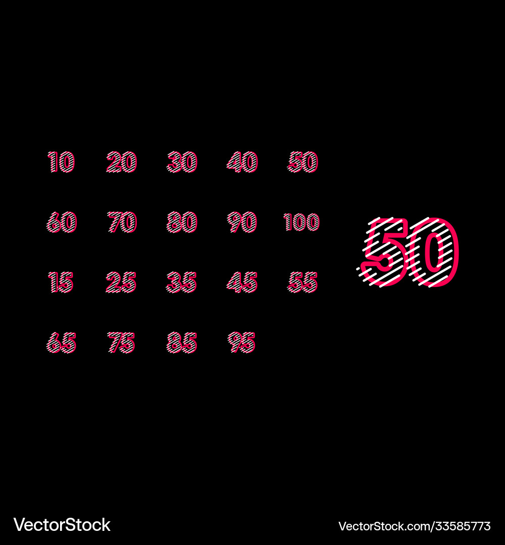 50 years anniversary line design set logo template