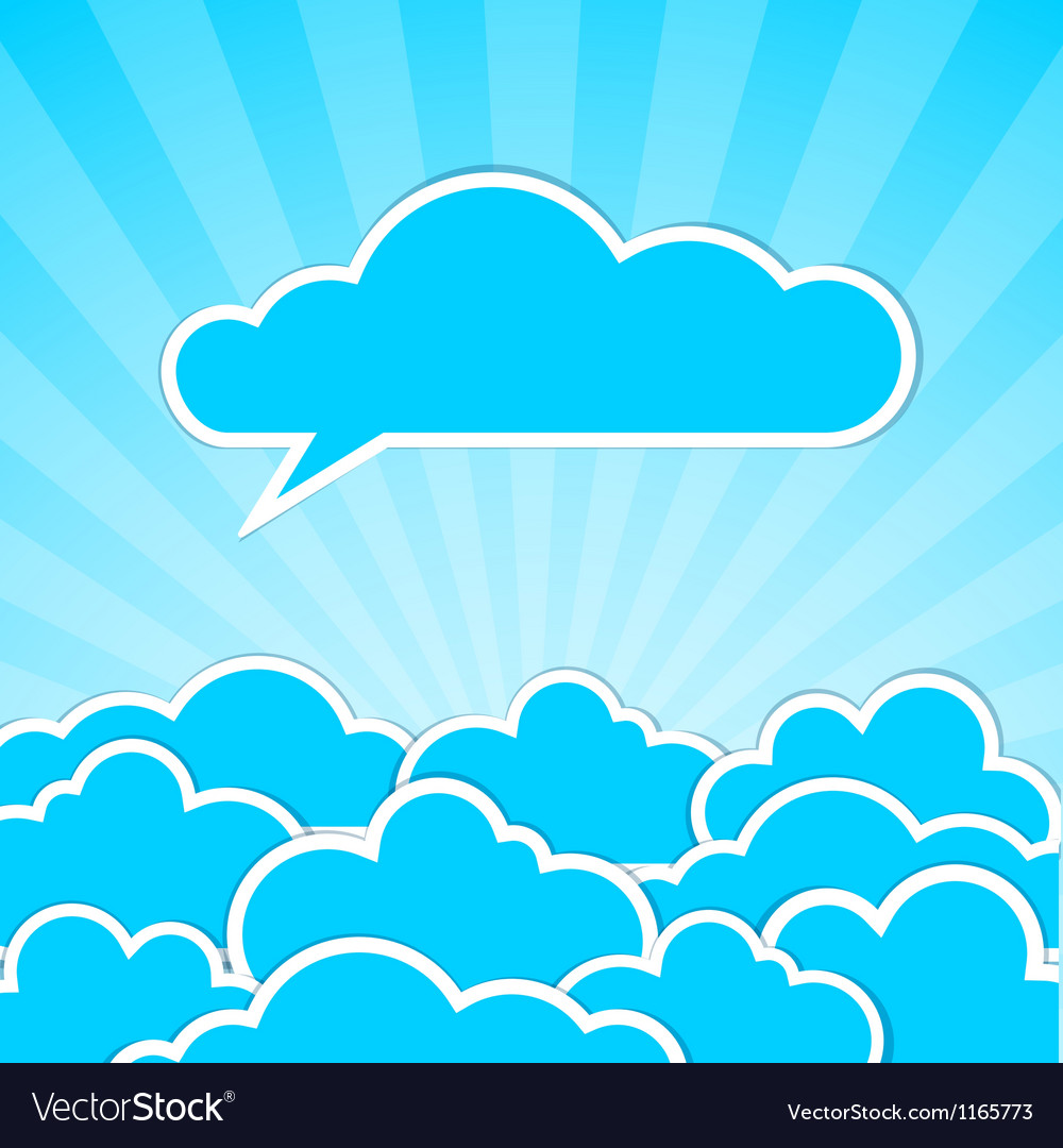 Clouds frames Royalty Free Vector Image - VectorStock