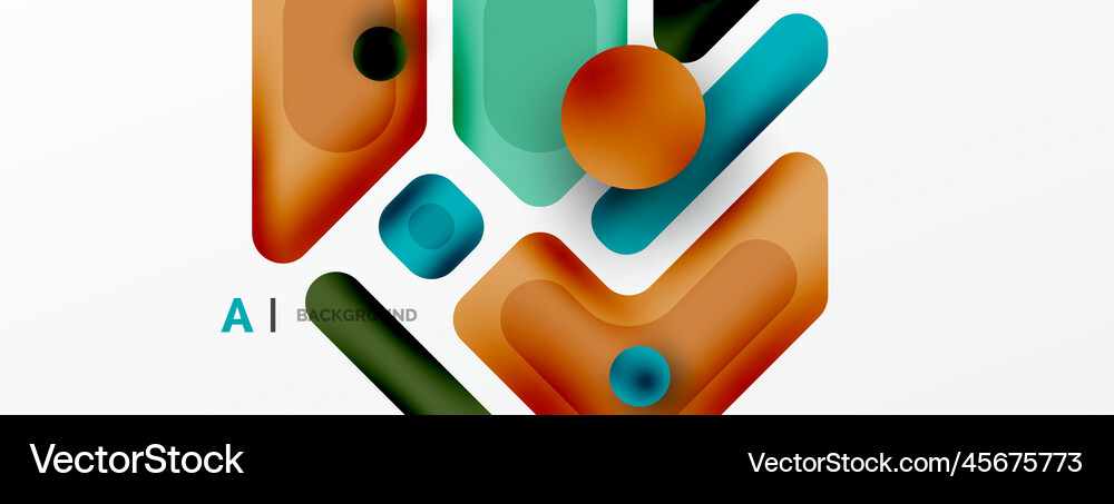 Colorful geometric shapes lines squares Royalty Free Vector