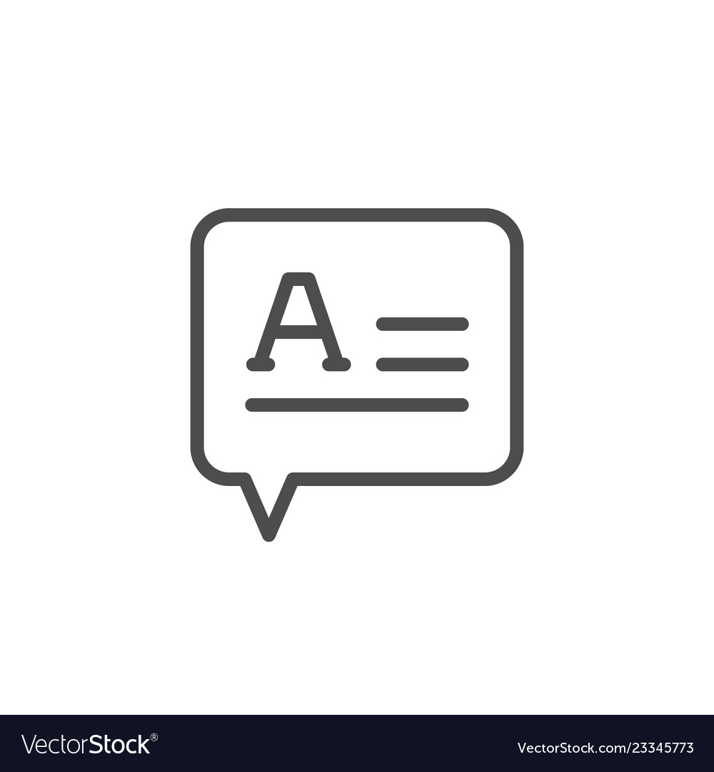 Comment line icon Royalty Free Vector Image - VectorStock