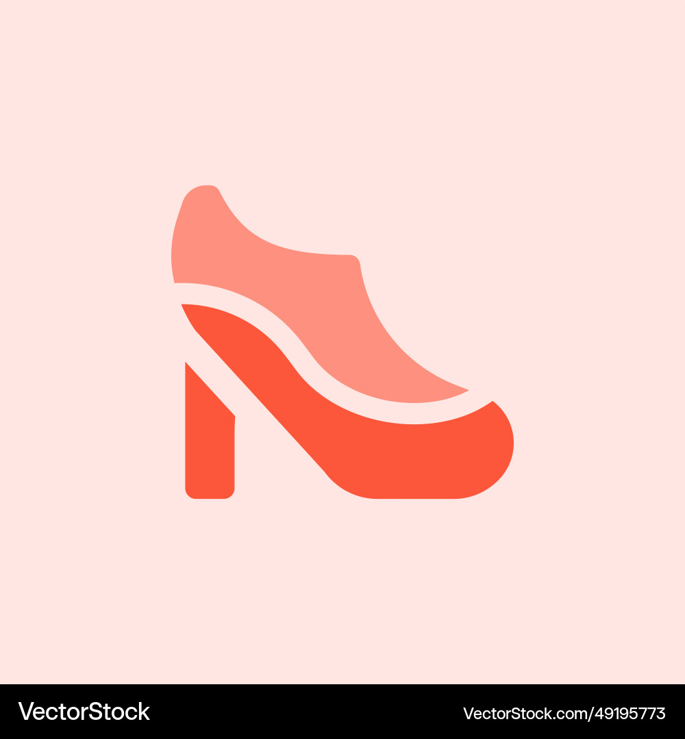 Elegant high heel for ramp walking Royalty Free Vector Image