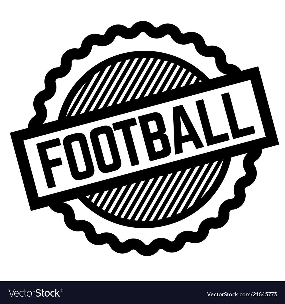 Football black stamp Royalty Free Vector Image