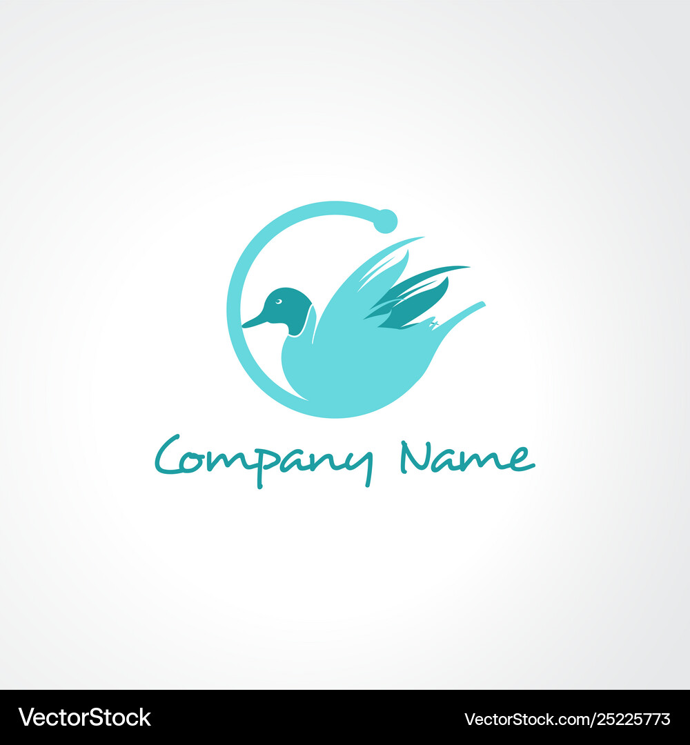 Goose logo icon element and template for company Vector Image