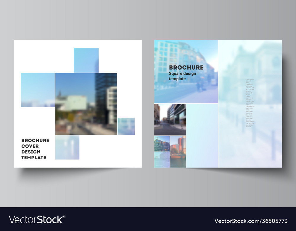 Layout two square format covers Royalty Free Vector Image
