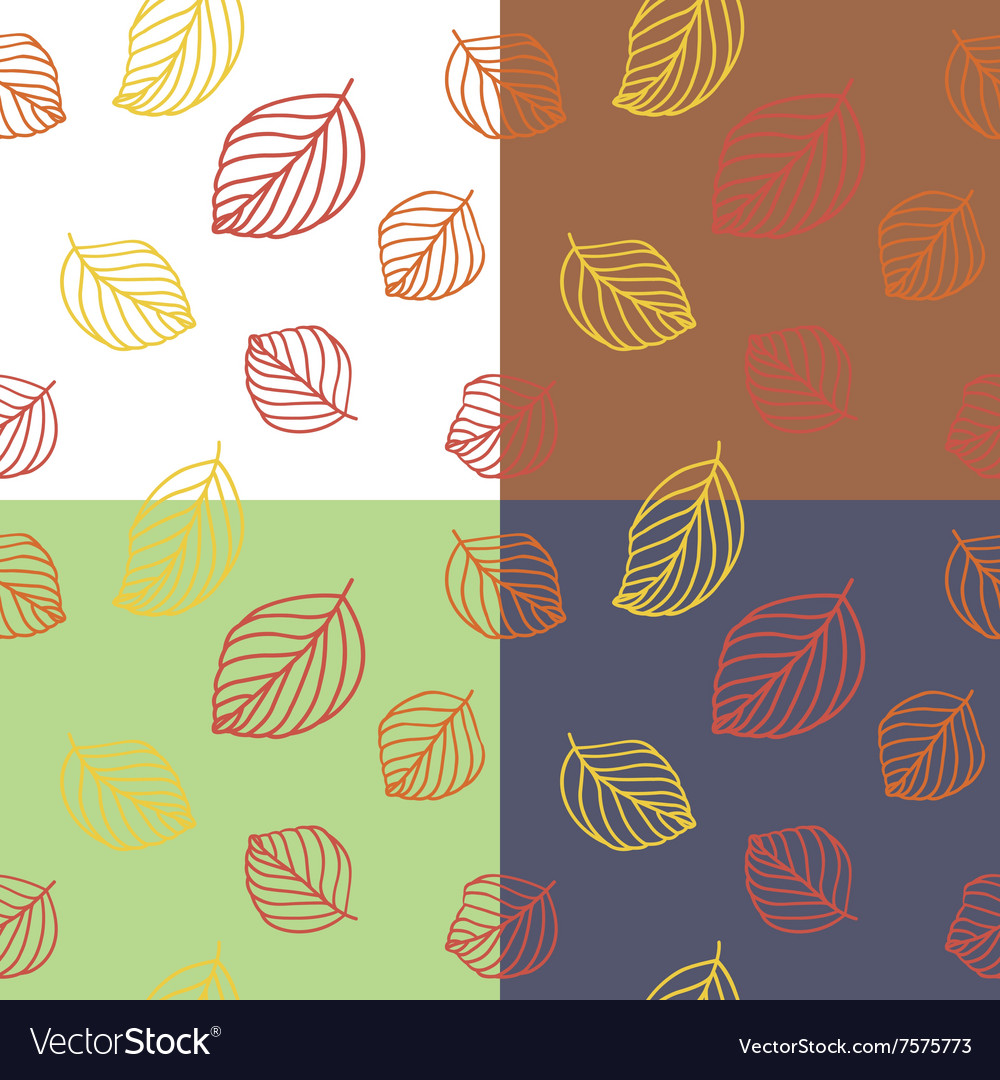 Leaves seamless pattern Royalty Free Vector Image