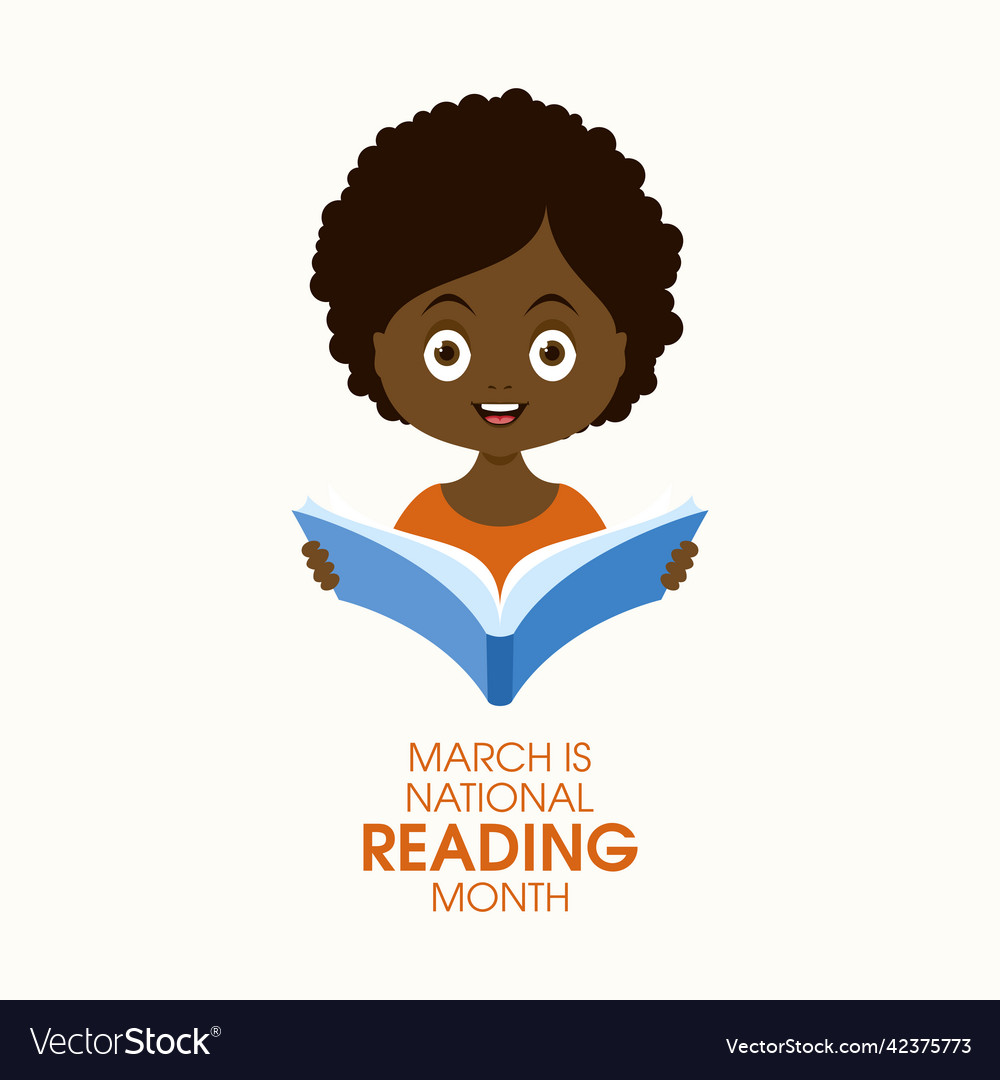 March is national reading month Royalty Free Vector Image