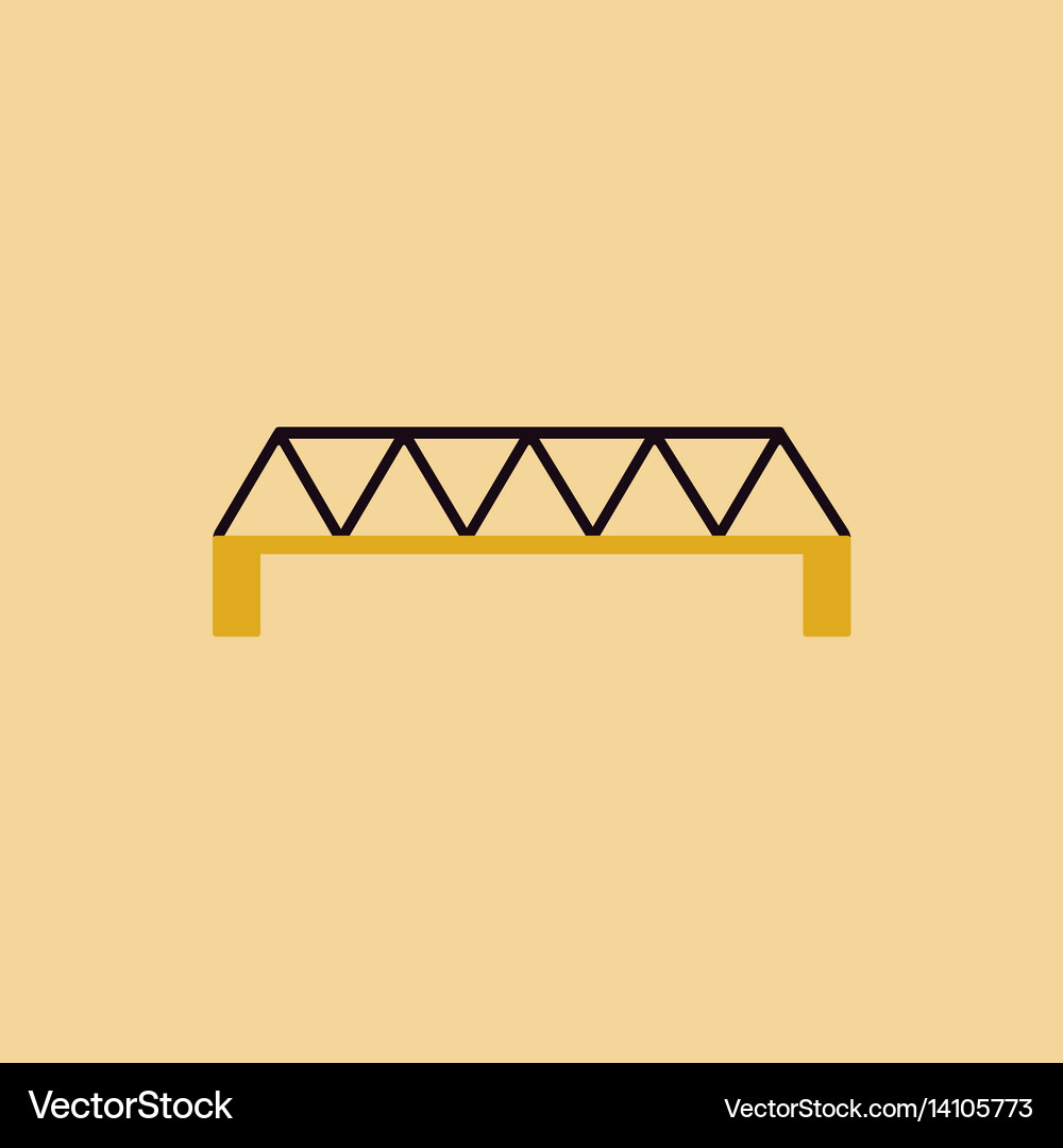 Metal cable suspension bridge modern Royalty Free Vector