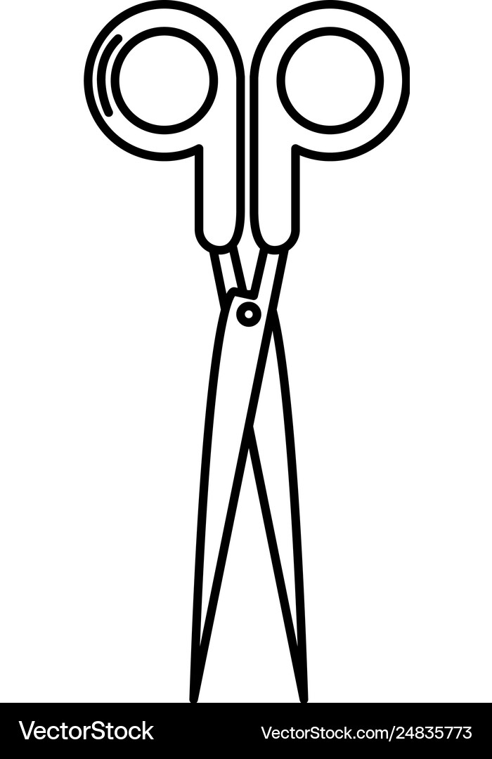 Scissors school supply icon Royalty Free Vector Image