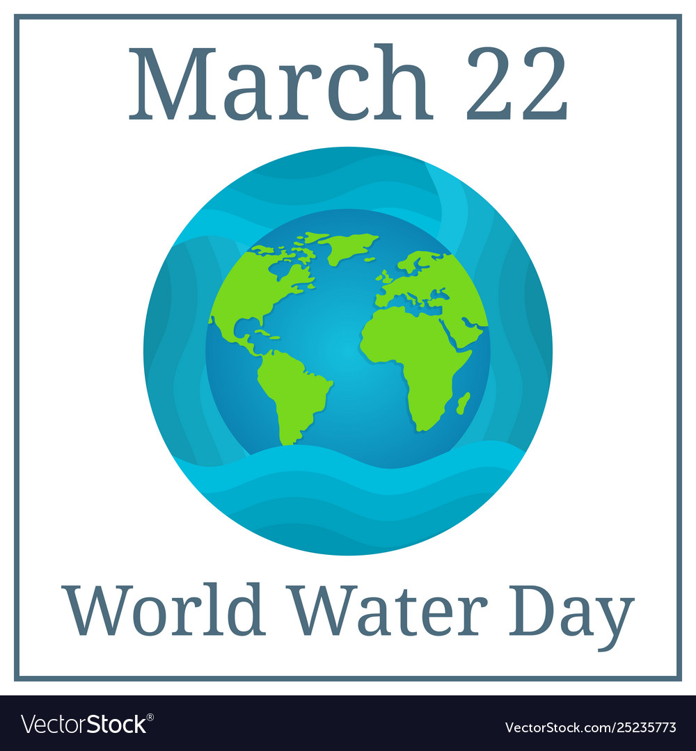 World water day march 22 holiday calendar Vector Image