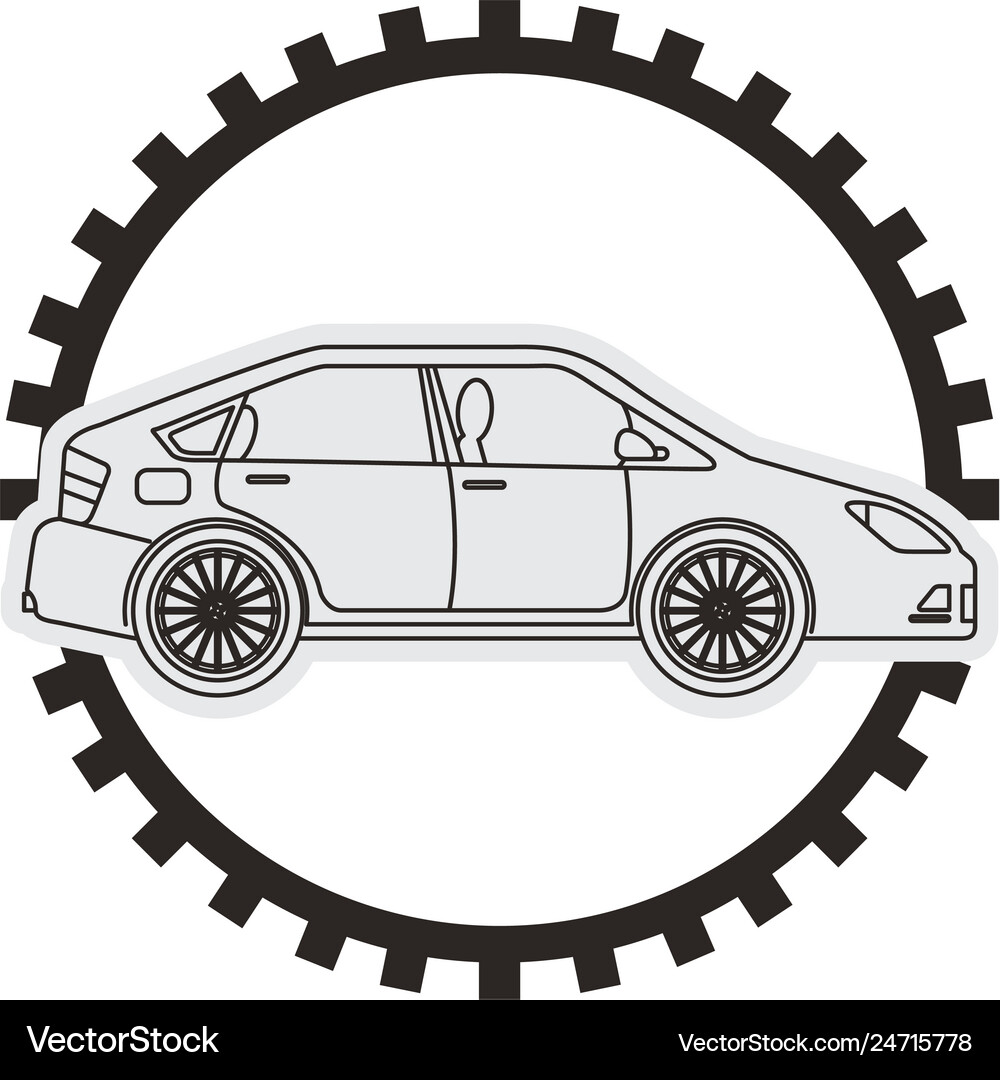 Car gear engine industry automotive Royalty Free Vector