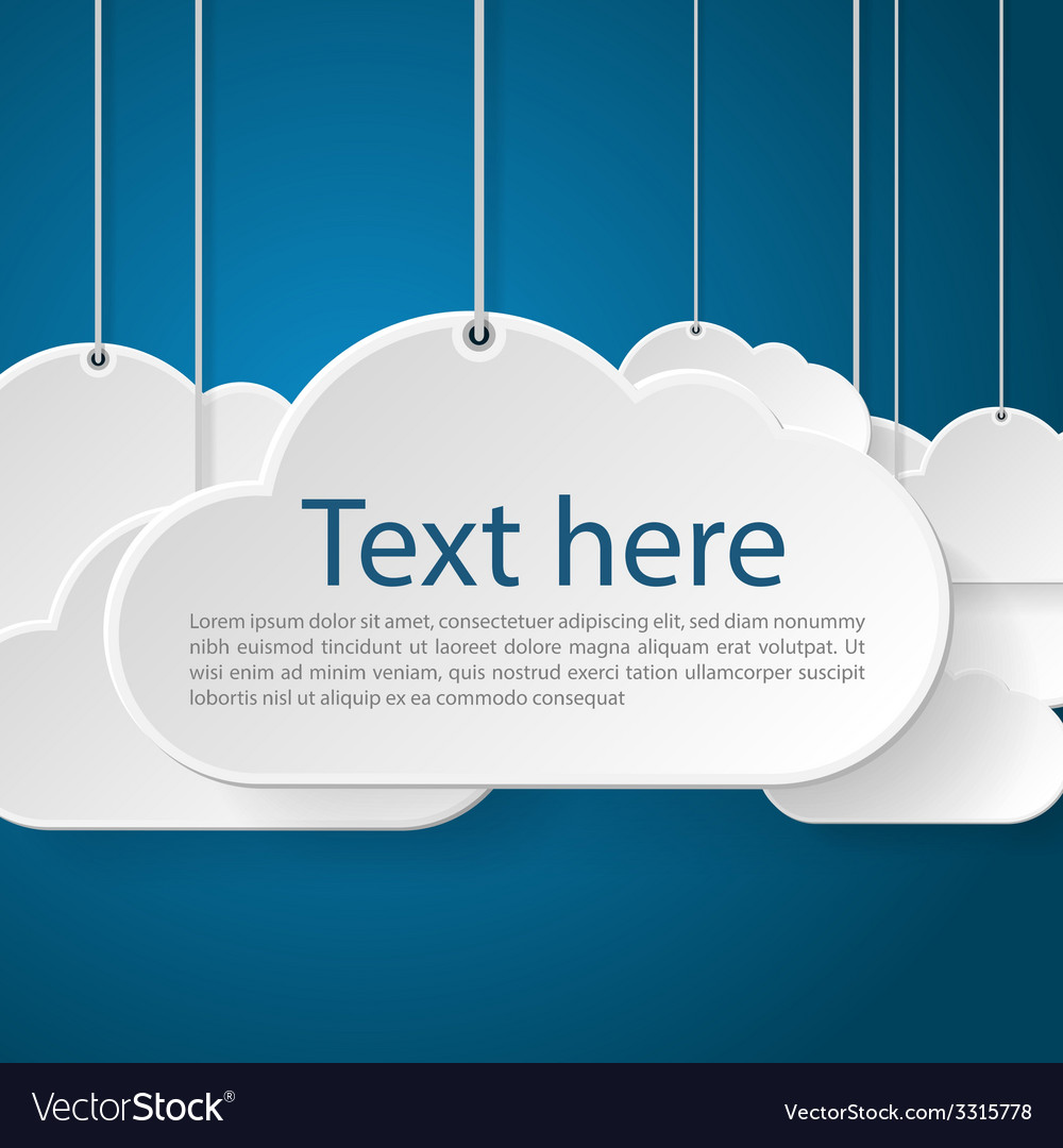 Clouds background Royalty Free Vector Image - VectorStock