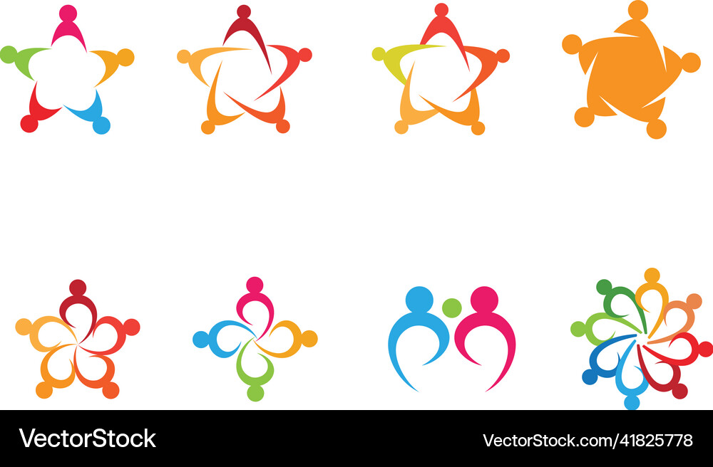 Community group logo network and social icon Vector Image