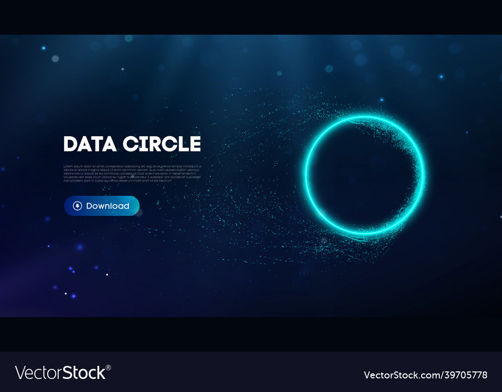 Data circle digital technology background Vector Image