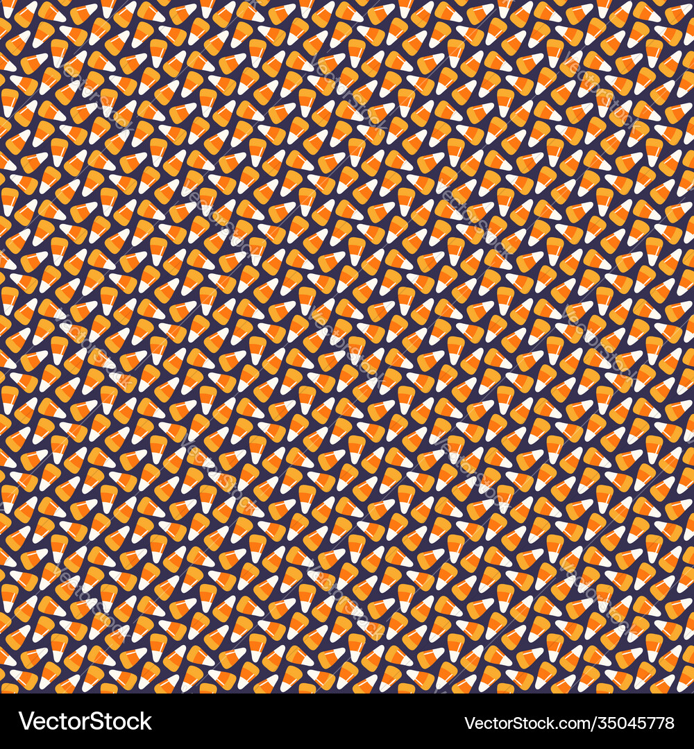 Halloween corn candy seamless pattern Royalty Free Vector