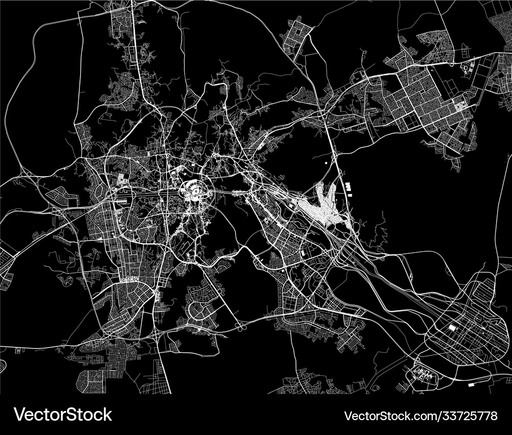 Map city mecca saudi arabia Royalty Free Vector Image
