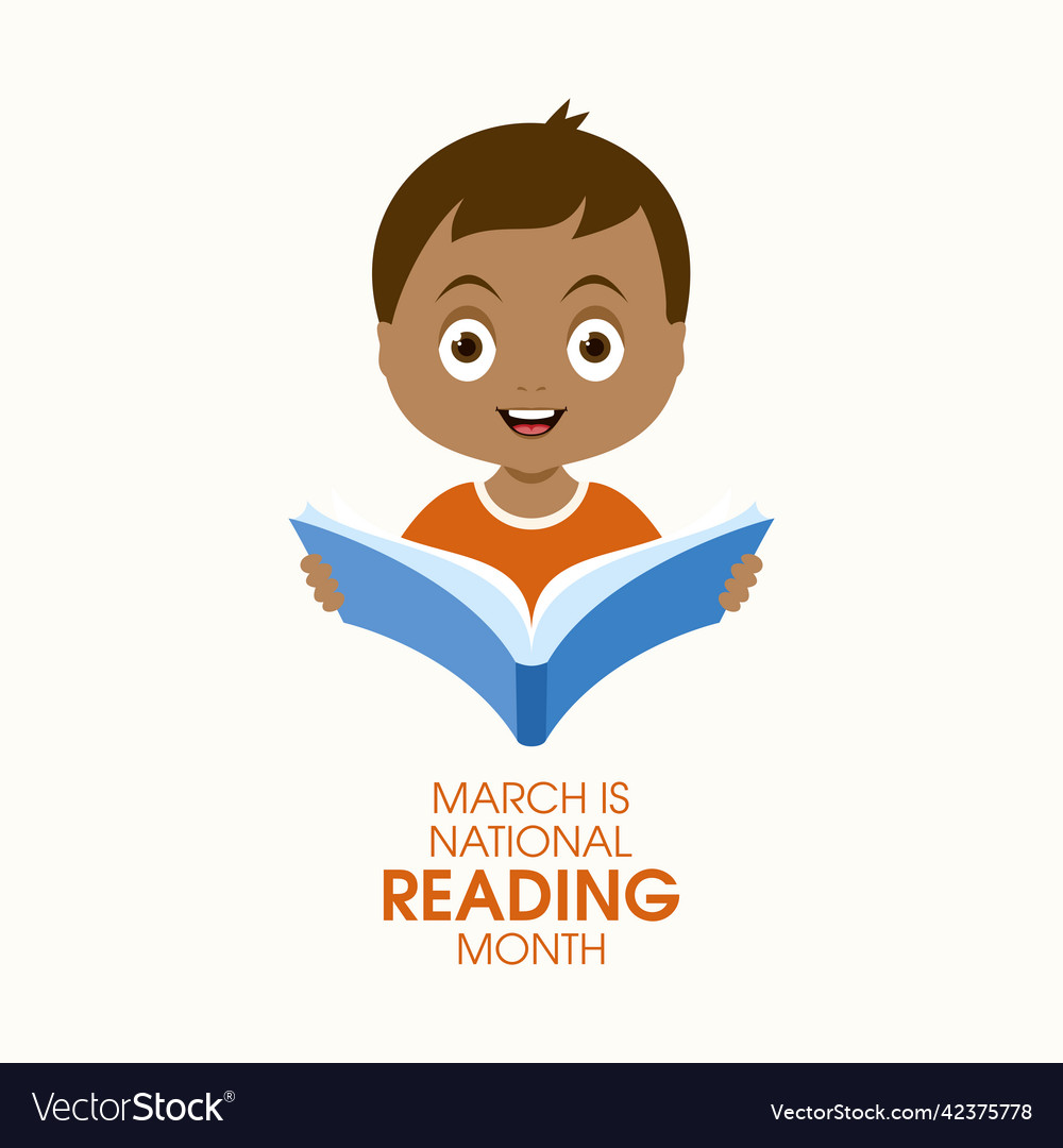 March is national reading month Royalty Free Vector Image