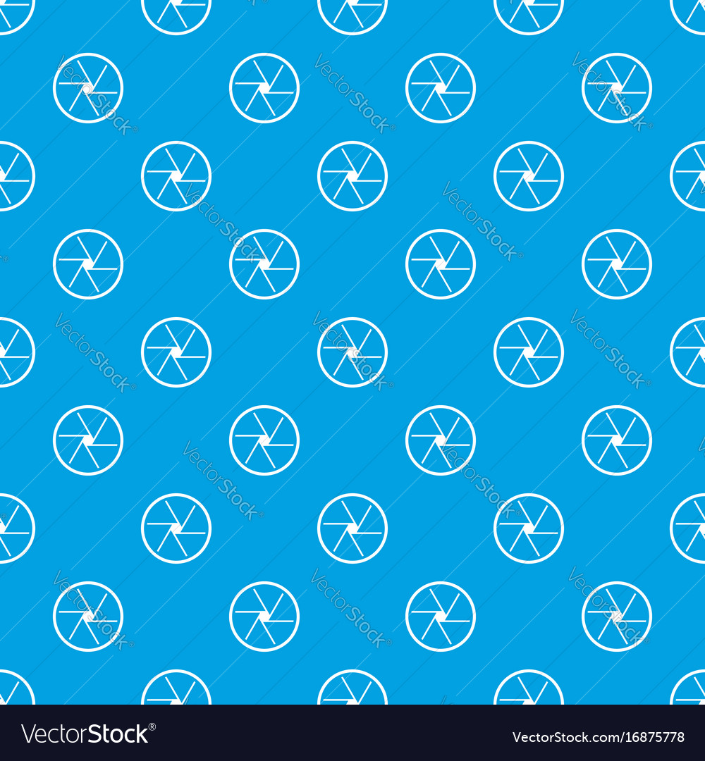 Round objective pattern seamless blue Royalty Free Vector