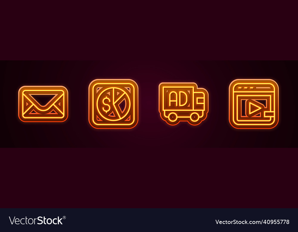Set line mail and e-mail market analysis Vector Image Set line mail and e-mail market analysis Vector Image