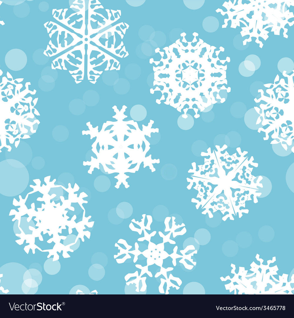 Snowflakes winter seamless texture endless pattern