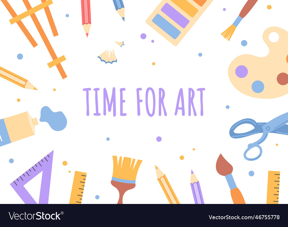 Time for art concept Royalty Free Vector Image