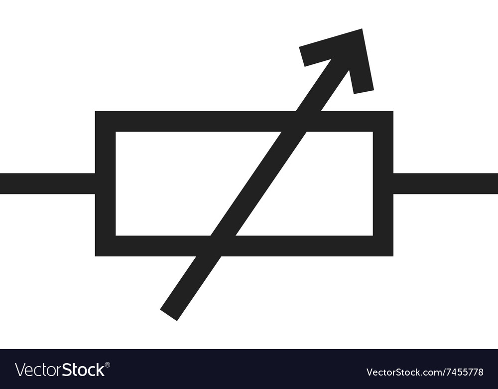 Variable resistor Royalty Free Vector Image - VectorStock