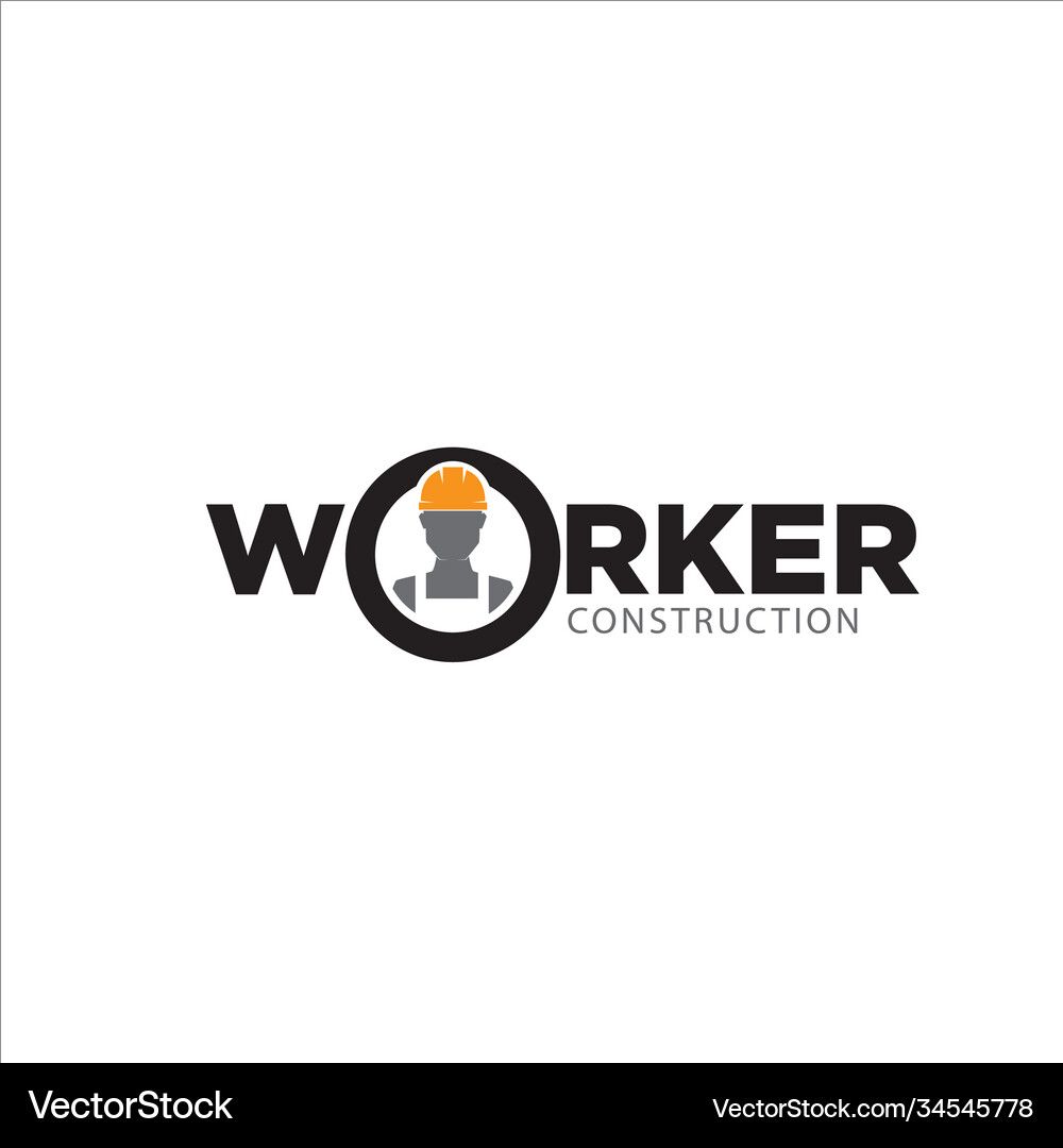 Worker construction logo designs for company Vector Image