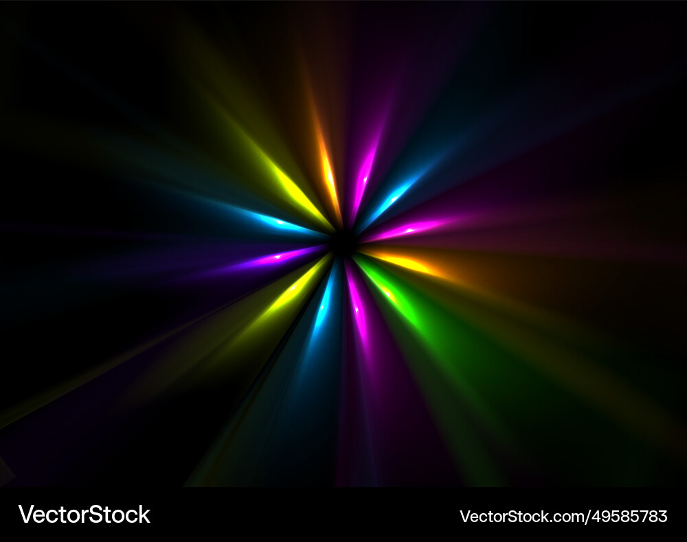 Colorful neon laser rays abstract glowing Vector Image
