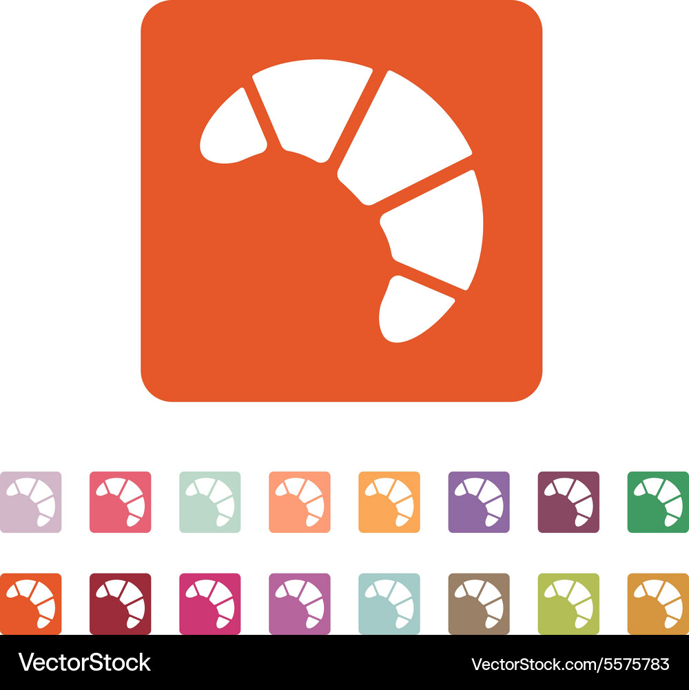 Croissant icon breakfast and dessert bakery Vector Image