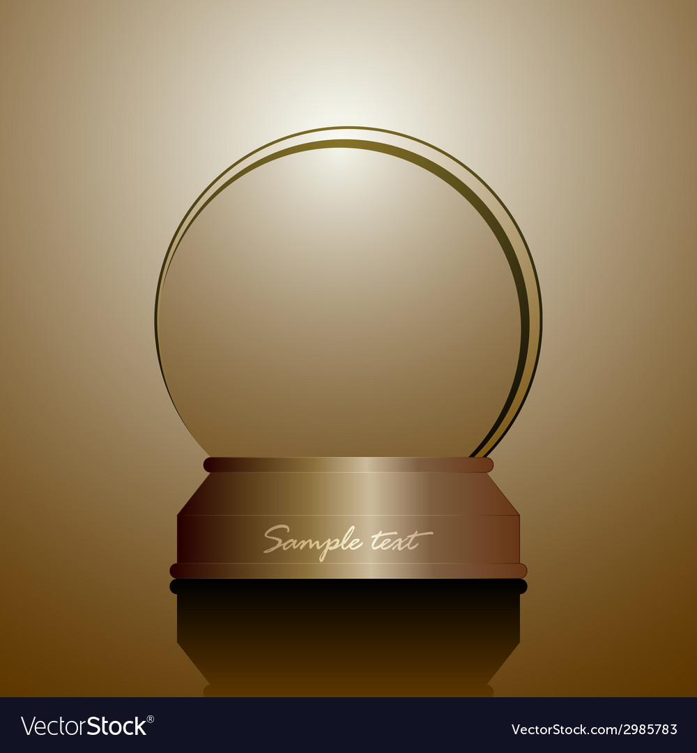 Empty snow globe Royalty Free Vector Image - VectorStock