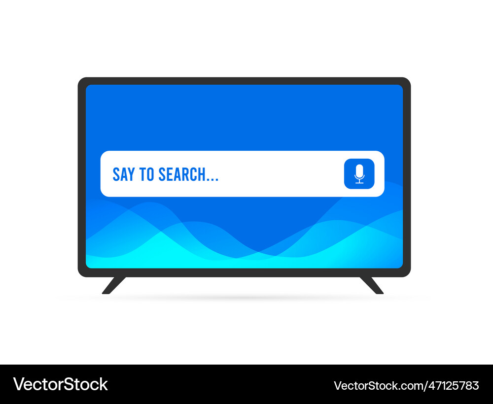 Enhance smart tv experience with voice control Vector Image