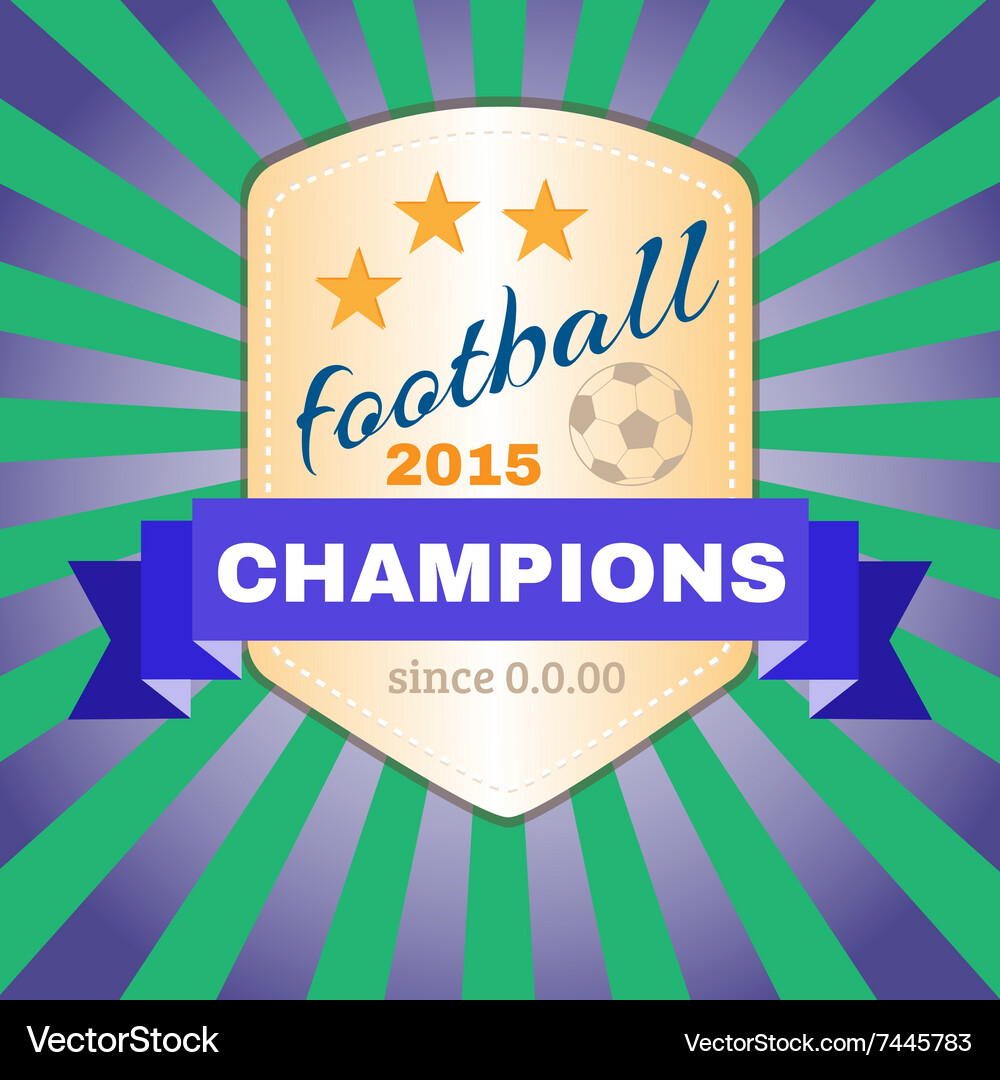 Football 2015 champions Royalty Free Vector Image