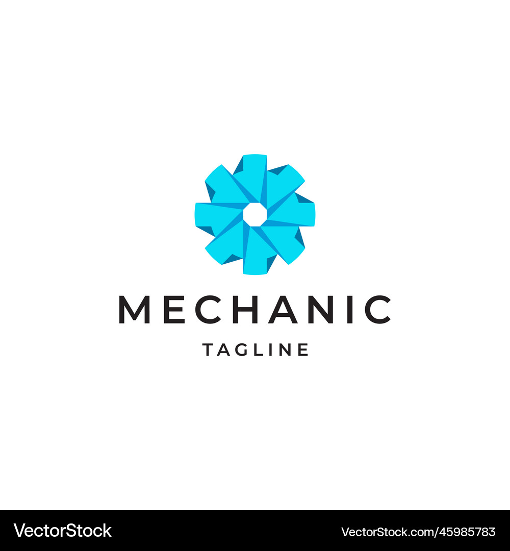 Gear cog mechanic logo icon design template flat Vector Image