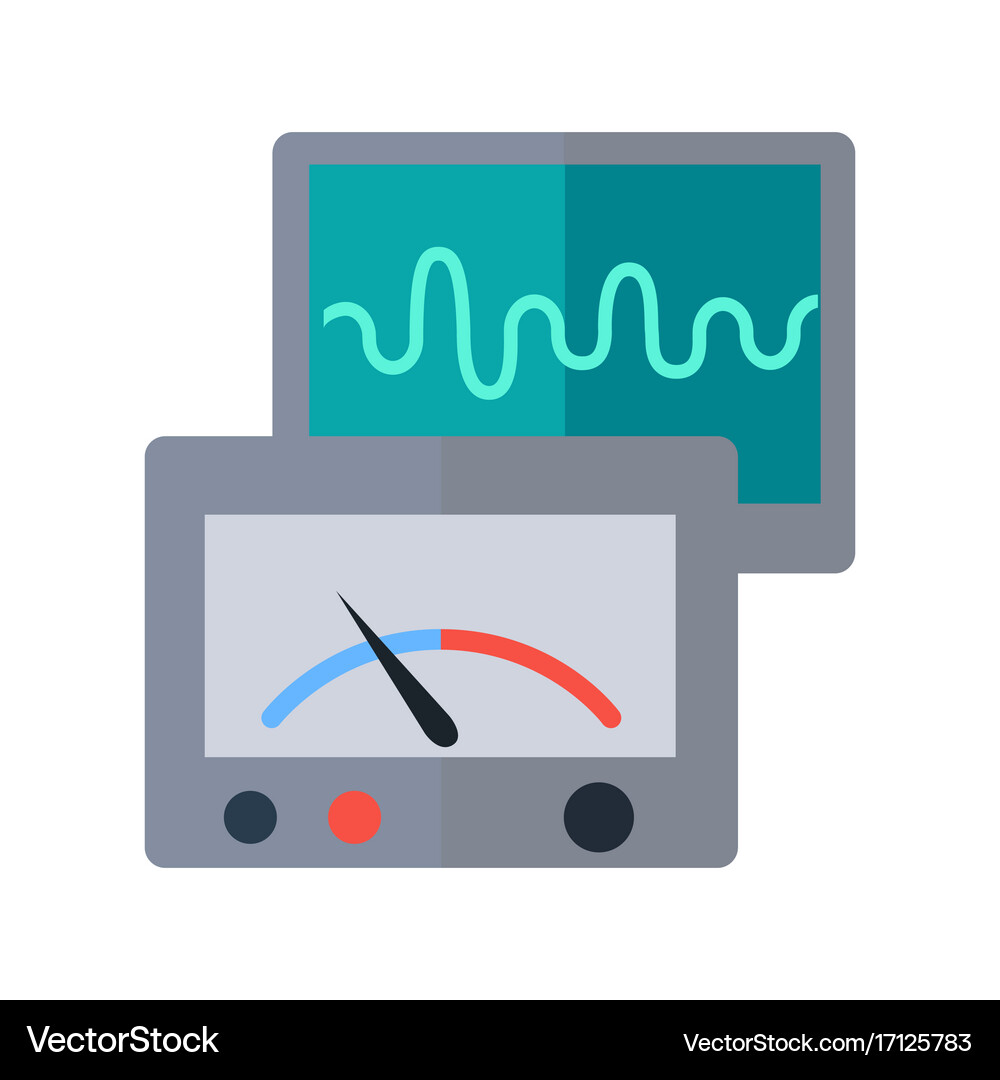 Measuring device in flat style Royalty Free Vector Image