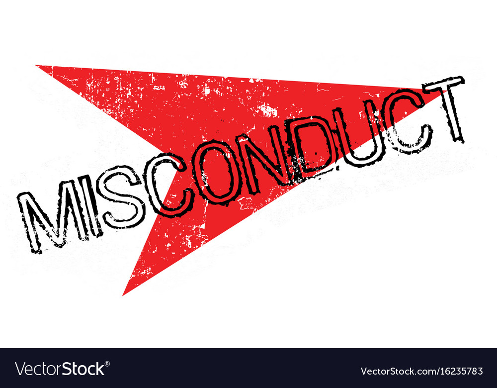 Misconduct rubber stamp Royalty Free Vector Image