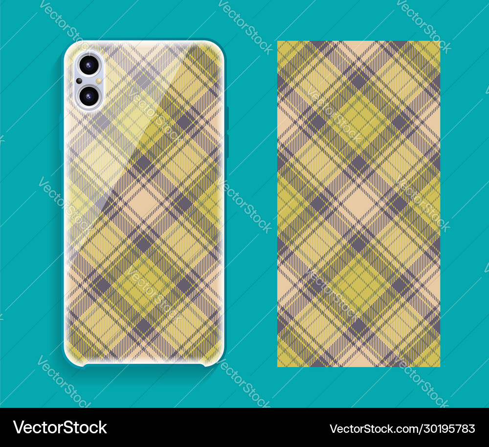 Mobile phone cover design template smartphone Vector Image